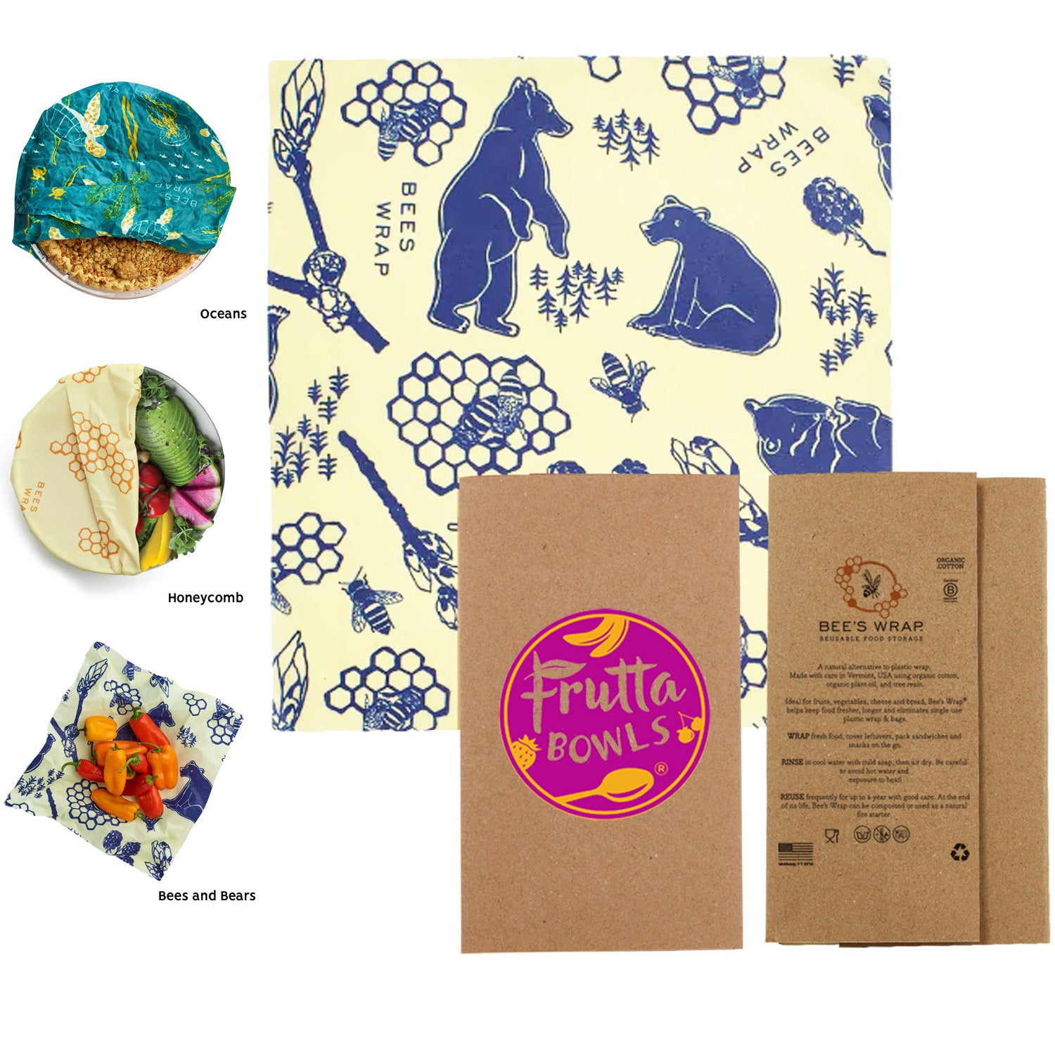 Custom Branded Bee’s Wrap ® Single Medium| USA Made | 10x11